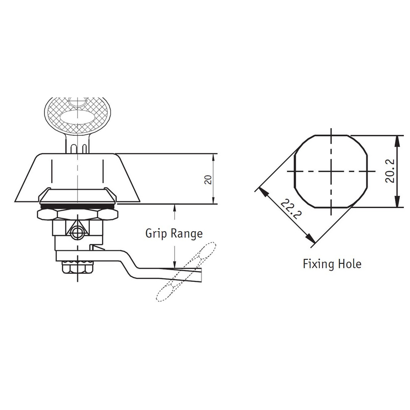 Buy Quarter Turn Latches - Keyed Wing Knob | 065200530E | Essentra ...