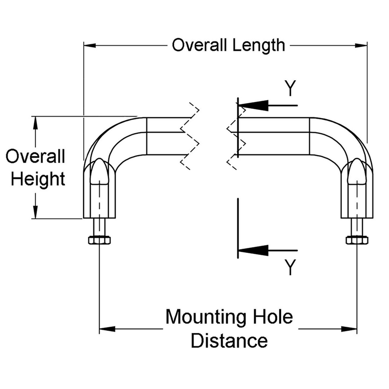 Buy Pull Handles - U Shaped Metal | Essentra Components UK