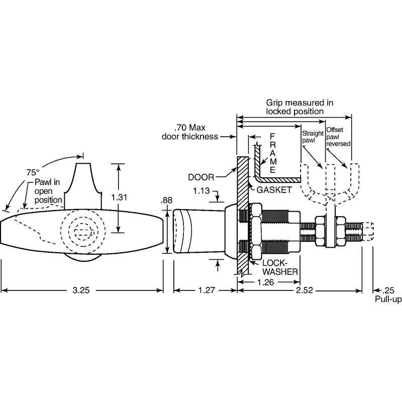 Buy Adjustable T Handle w/ Compression | Essentra Components AU