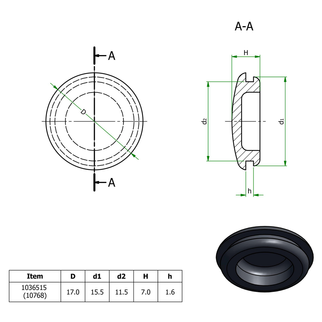 Bestel Afdichtplug | 10768 | Essentra Components NL