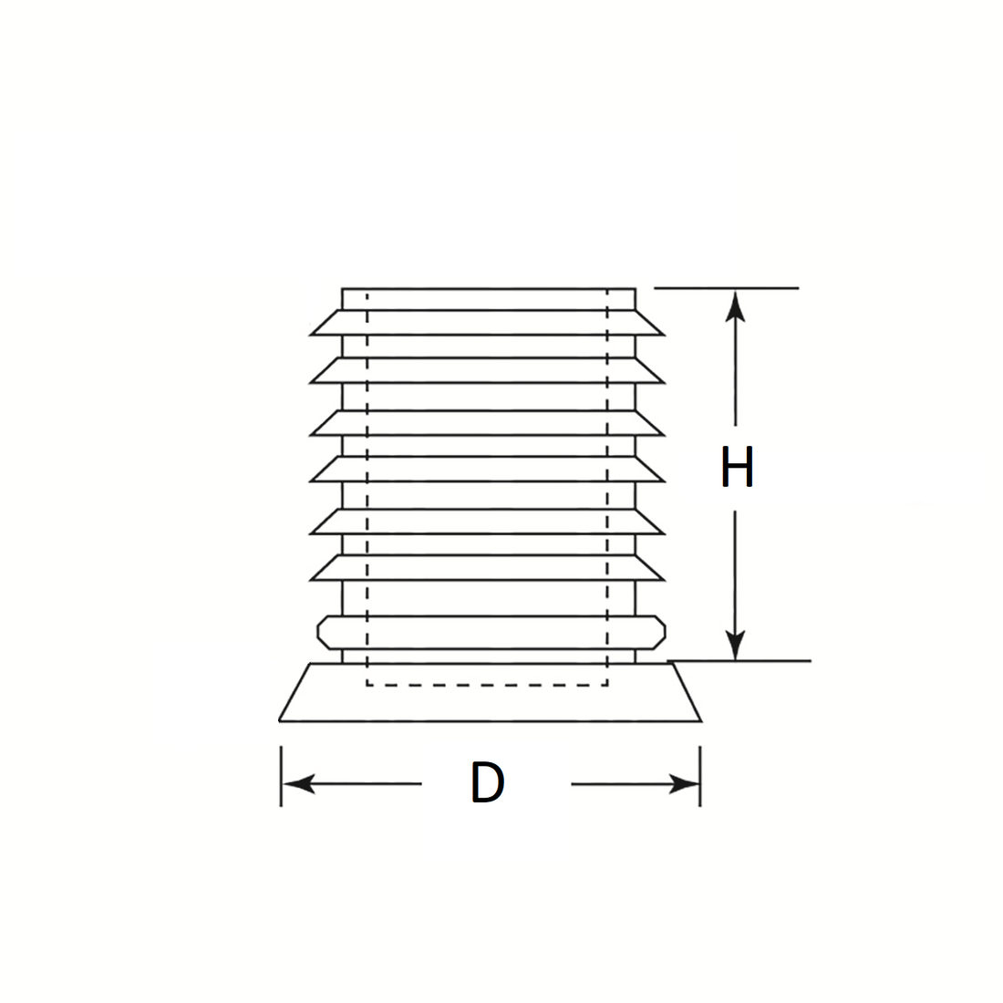 Buy Rectangular Tube Insert Glides | Essentra Components US