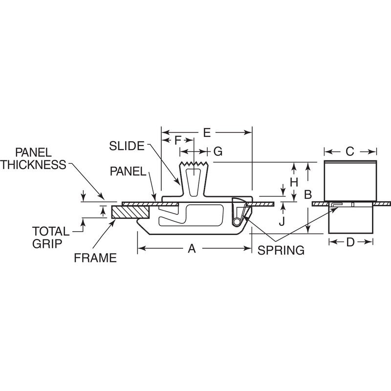 Buy Slide Latch | 1334625 | Essentra Components