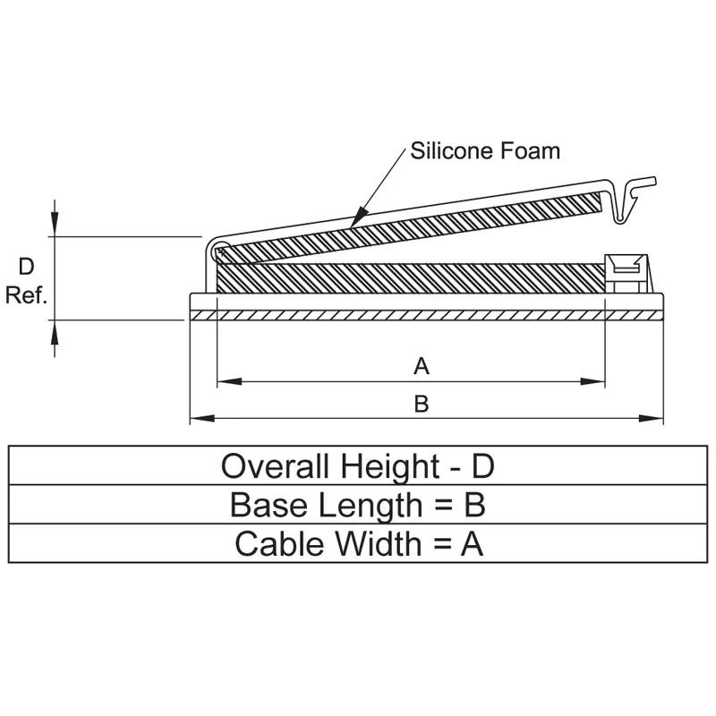 Buy Flat Cable Clamp - Adhesive Mount, Hinged, Foam Center | Essentra ...