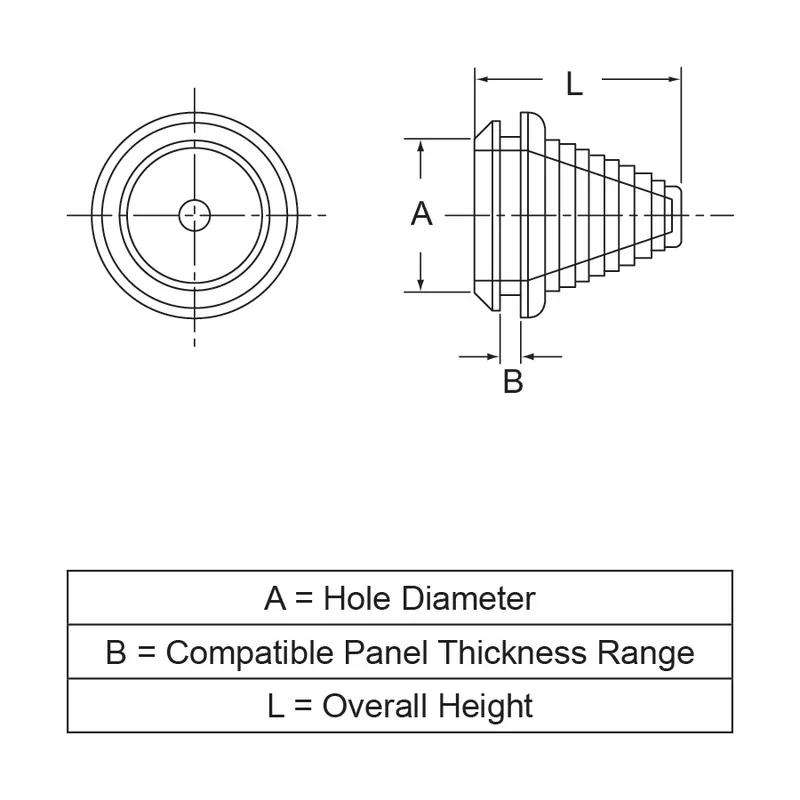 Buy Stepped Grommet | 1251349 | Essentra Components UK