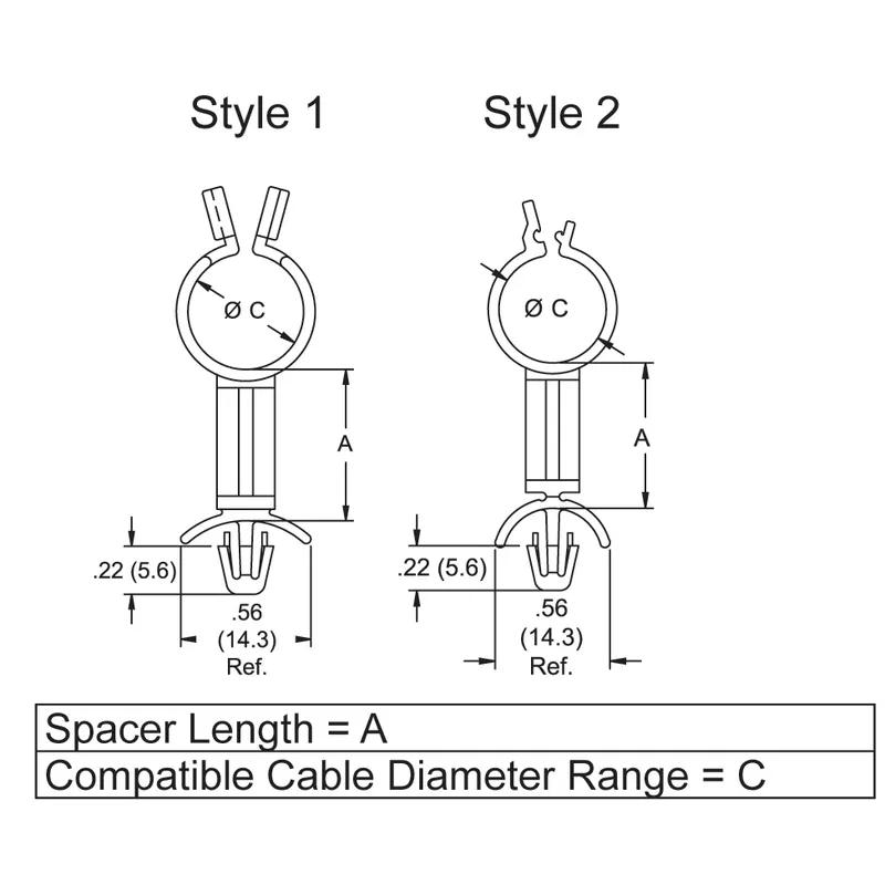 Buy Cable Clamps - Plug-In, Standoff, Locking | SLCSE-370-3-01 ...
