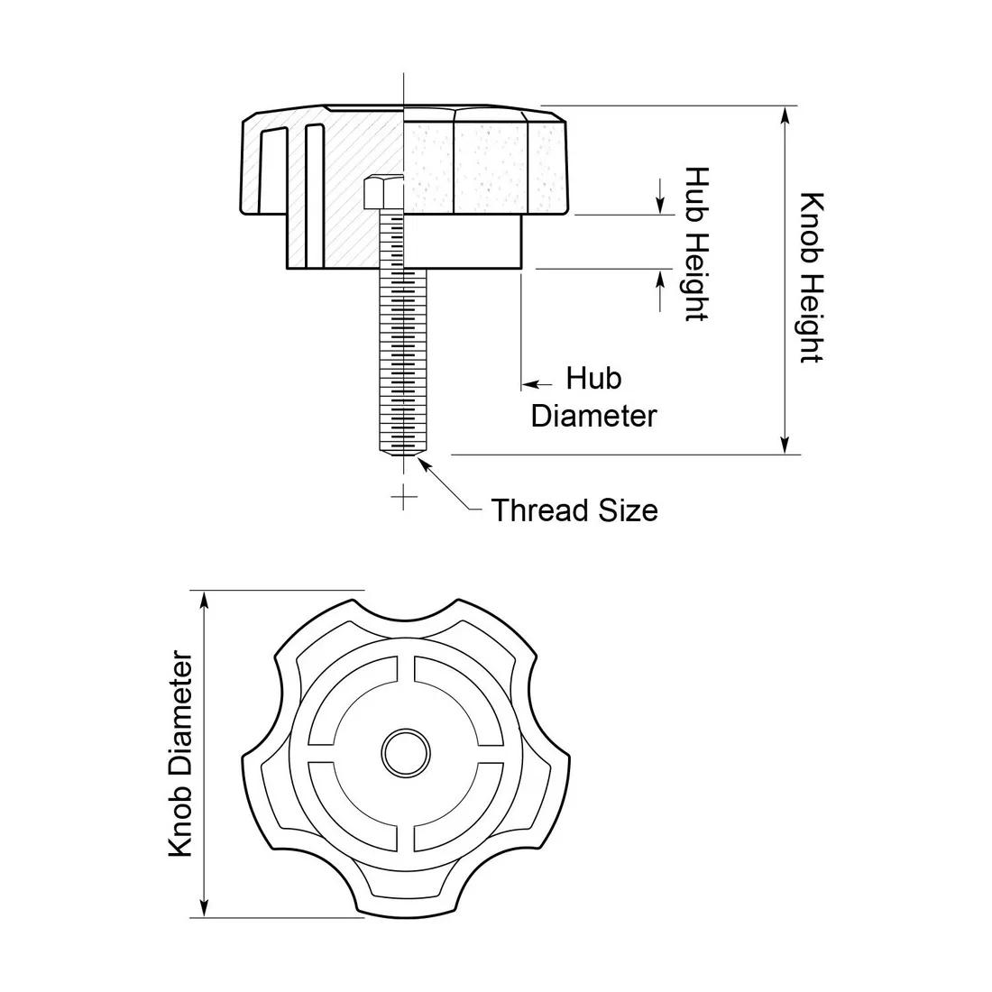 Buy Fluted Knob | KN5C0750F4---21 | Essentra Components