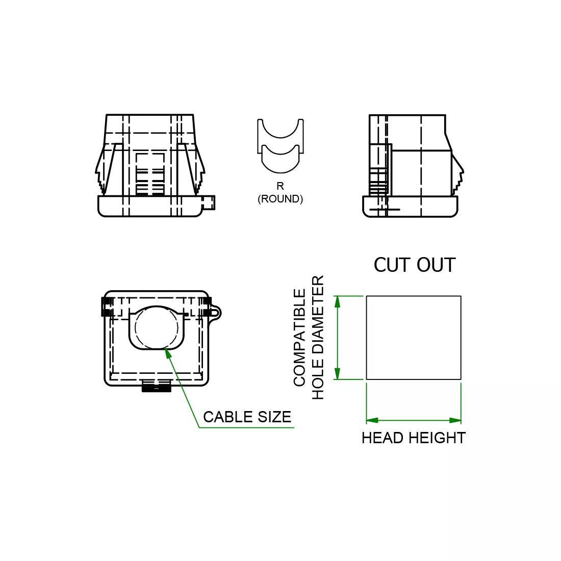 Buy Strain Relief Bushing | 465707 | Essentra Components UK