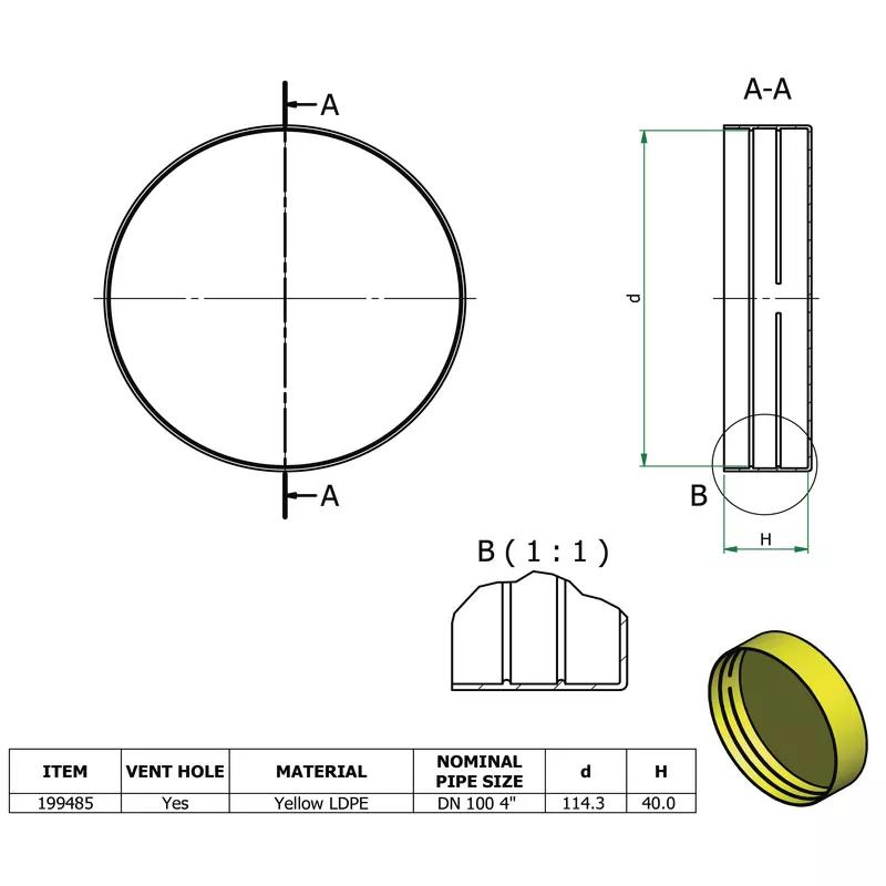 Buy Standard Sizes Pipe Cap | 199485 | Essentra Components AU