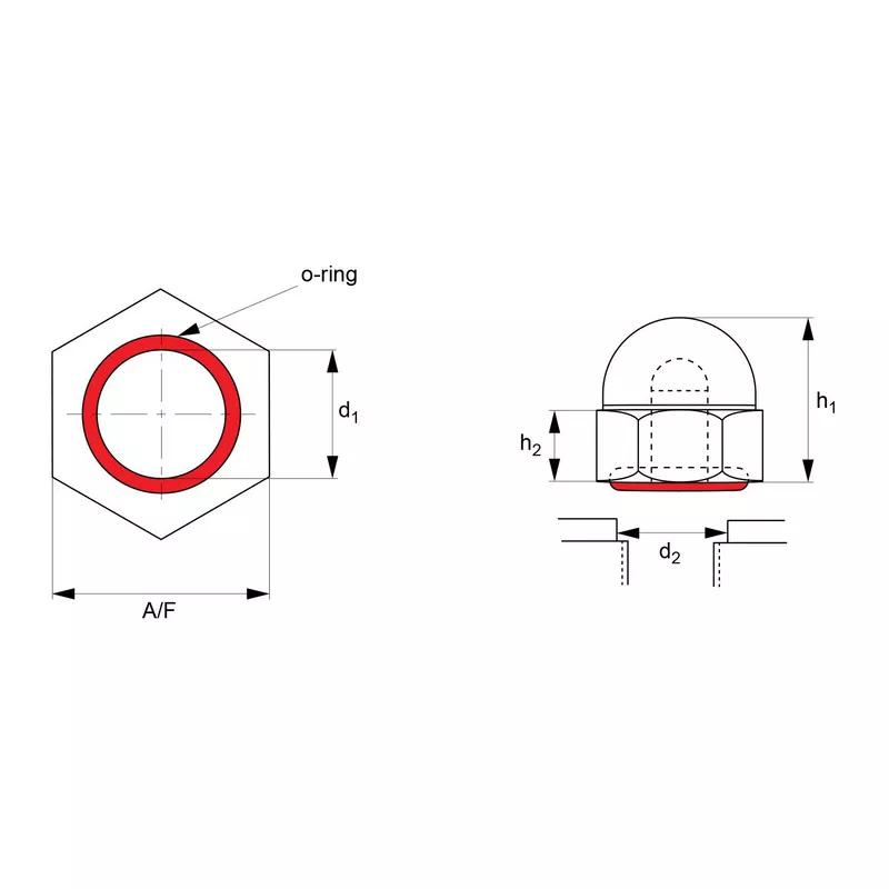 Buy Integral Seal Domed Nuts | Essentra Components