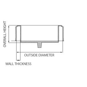 Buy Recessed Pipe Cap | 31018 | Essentra Components